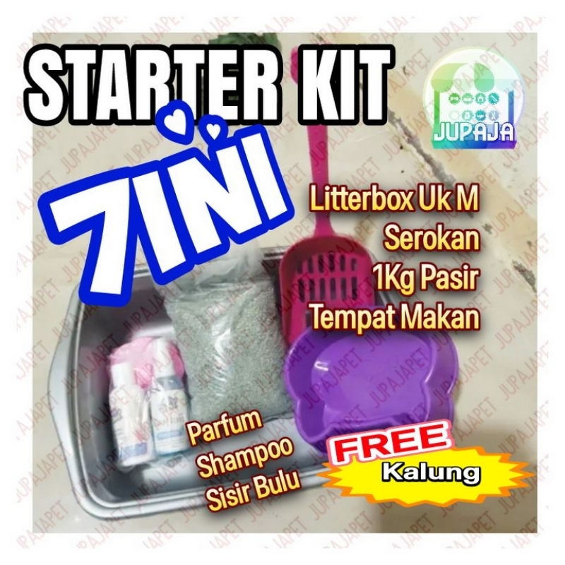 Jual Starter Kit Paket 7in1 Free Kalung Paket Hemat bak litterbox ...