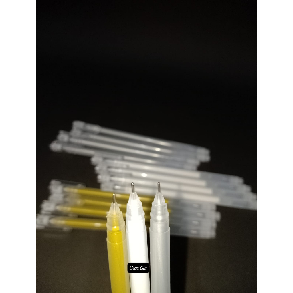 Jual Pulpen Warna / Tinta Putih / Emas / Perak / Colour Gel Pen White ...