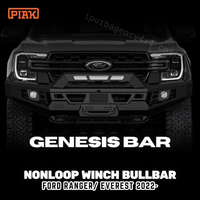 Jual BULLBAR PIAK GENESIS NONLOOP WINCH BAR + ABP FORD RANGER/EVEREST ...