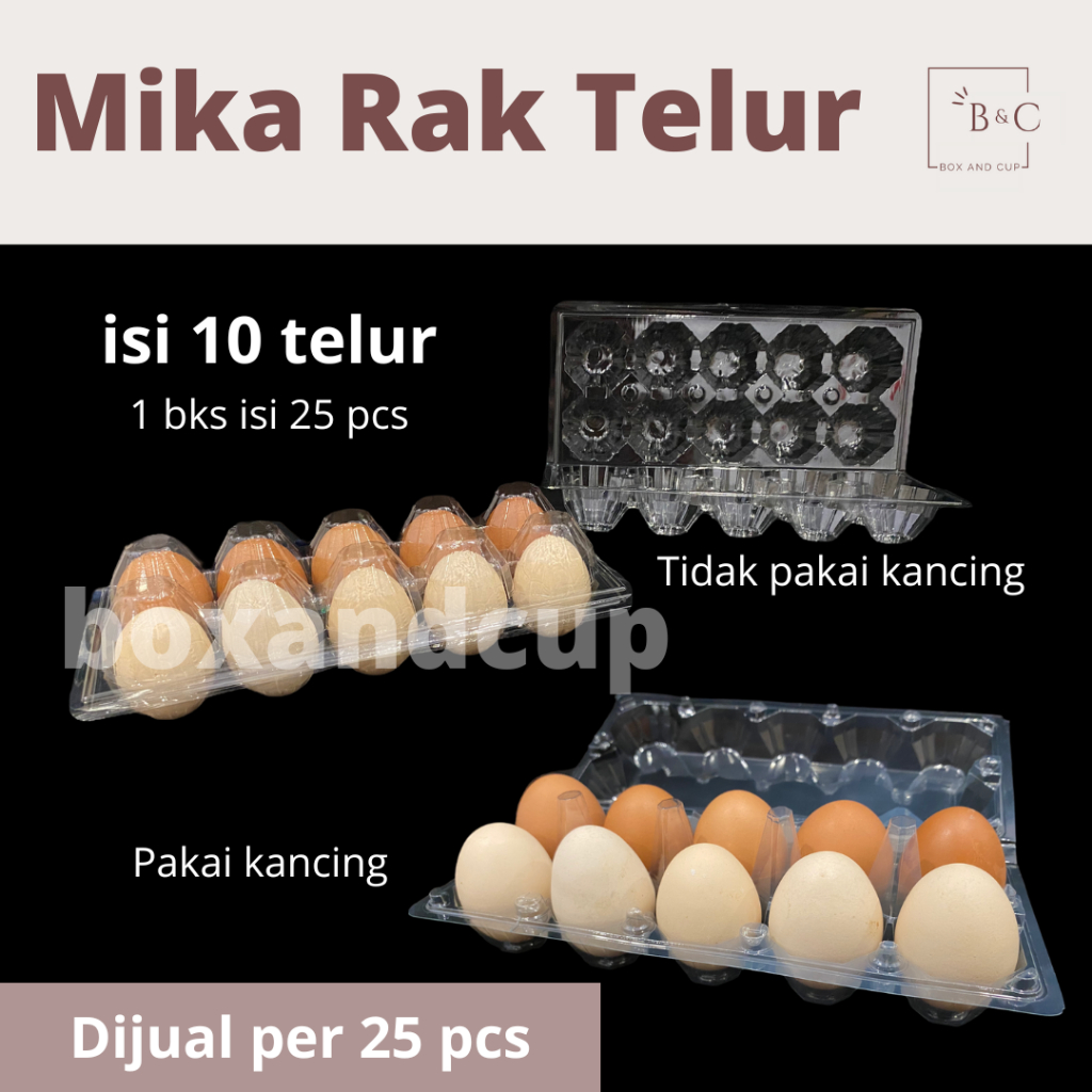 Jual Mika Telur / Egg Tray / Tray Telur / Box Rak Telur Plastik Isi 10 ...