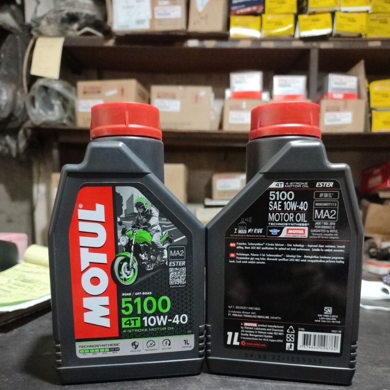 Jual Oli Mesin Motul 4T 5100 ESTER 1L 10W-40 TECHNOSYNTHESE ORIGINAL | Shopee Indonesia