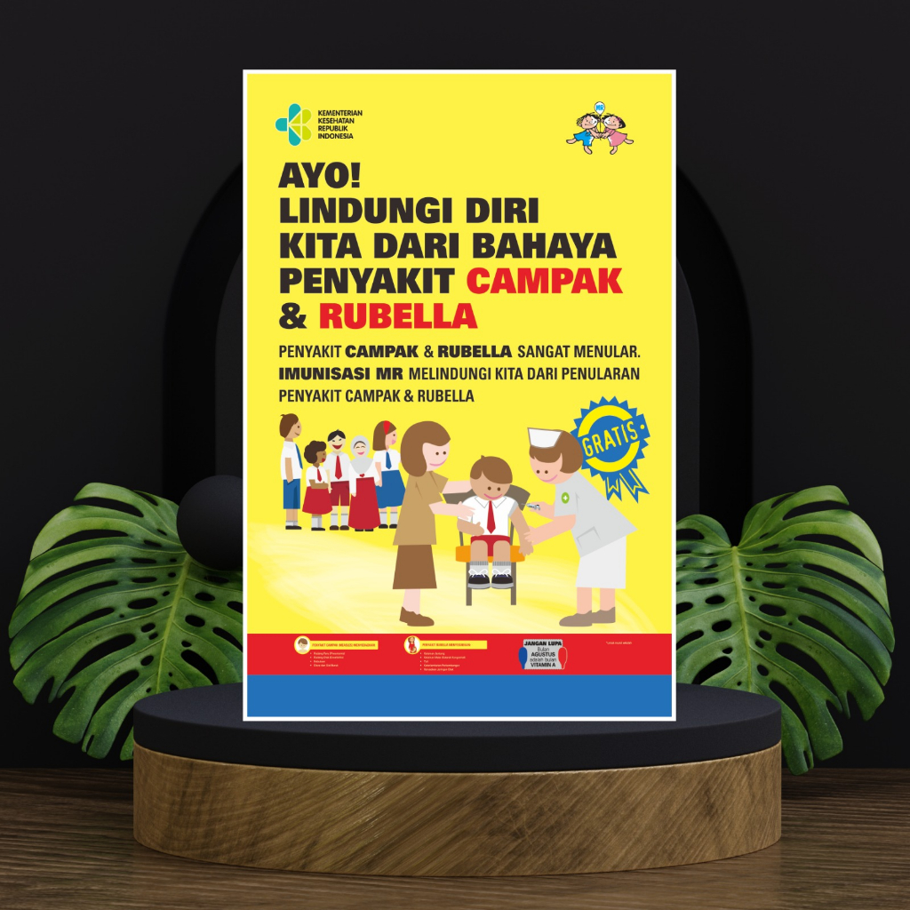 Jual Poster Kesehatan Lindungi Diri dari Campak dan Rubella | Shopee ...