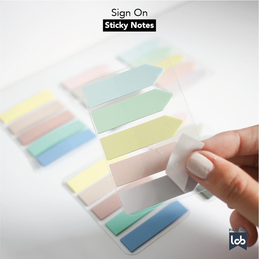 Jual Paperie Lab - Sign On Index Sign Here Sticky Notes | Shopee Indonesia