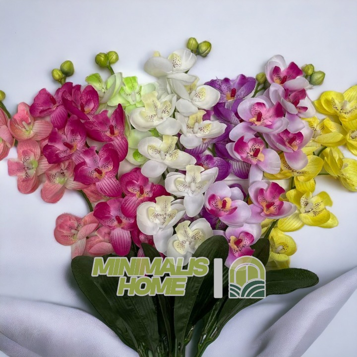 Jual Bunga Anggrek Orchid Artificial Bunga Palsu Baby Breath | Shopee ...