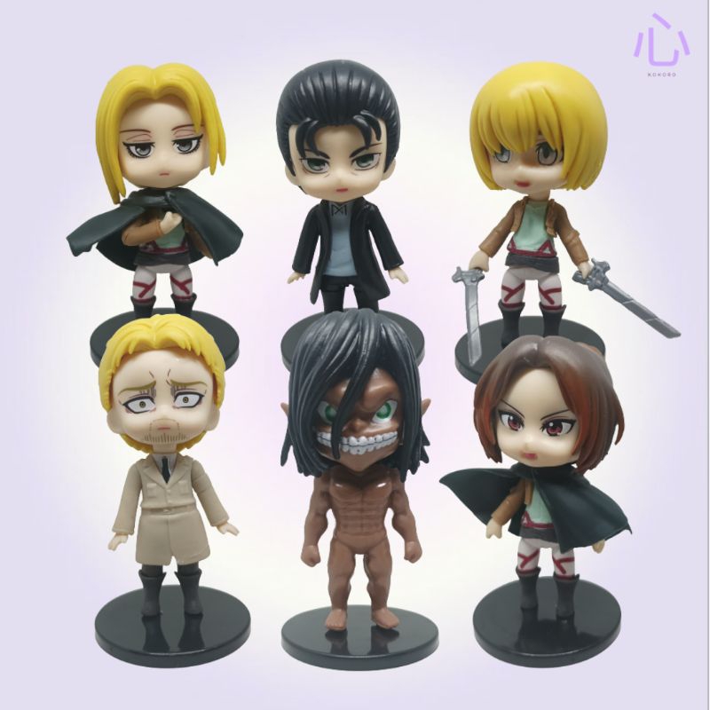 Jual Action Figure Attack on Titan "Eren Yeager, Attack Titan, Reiner ...