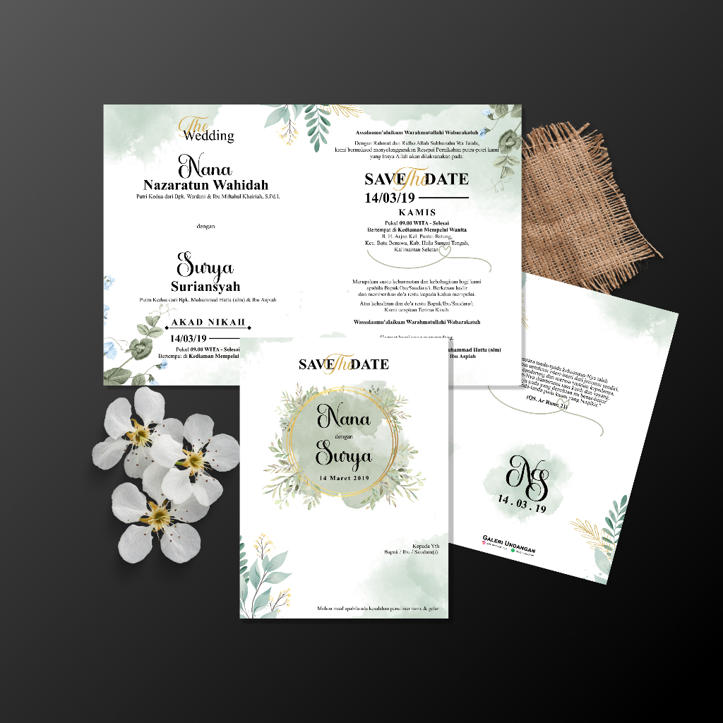 Jual [PROMO] Undangan Pernikahan Custom PREMIUM Full Color, Simple ...