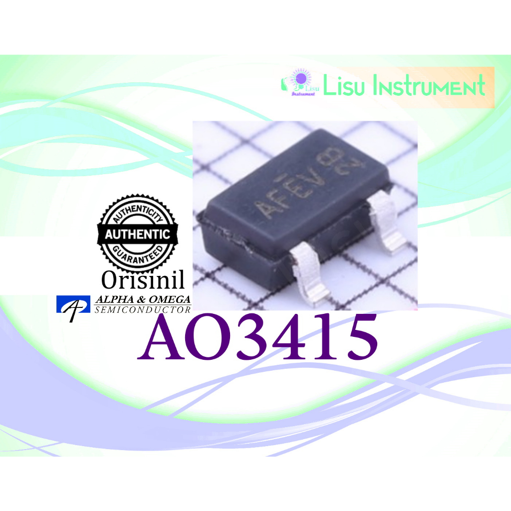 Jual AO3415 20V 4A P-Channel MOSFET AF AFXX SOT-23 Alpha & Omega ORIGINAL | Shopee Indonesia