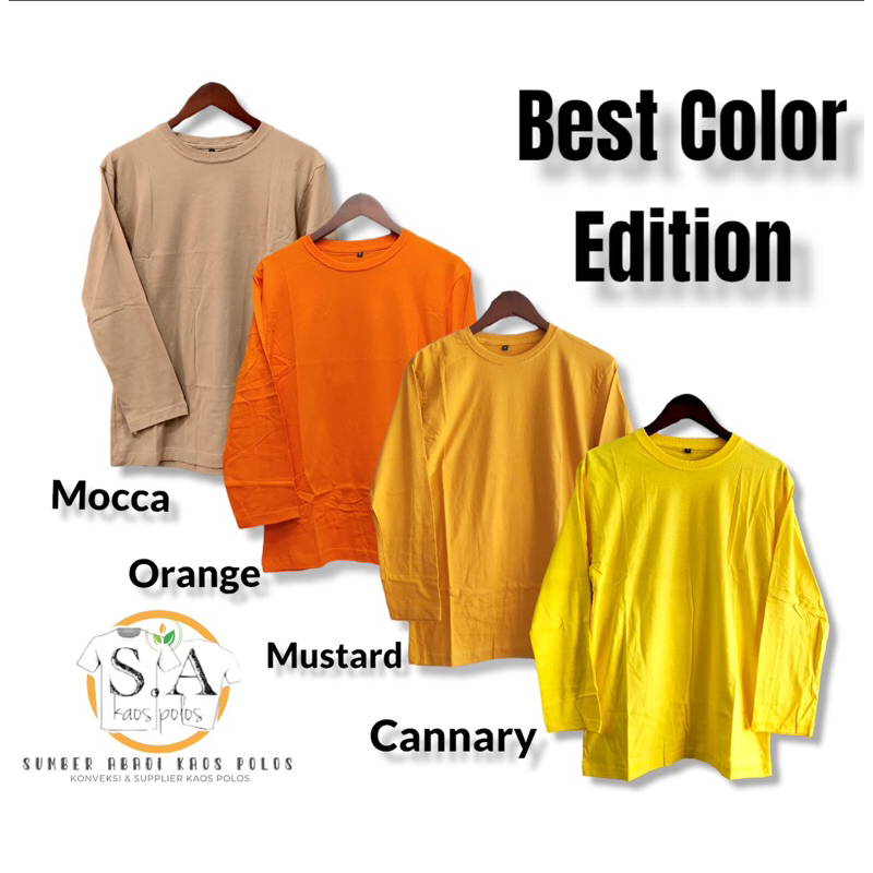 Jual [PROMO] KAOS POLOS UNISEX WANITA KAOS POLOS PRIA LENGAN PANJANG ...