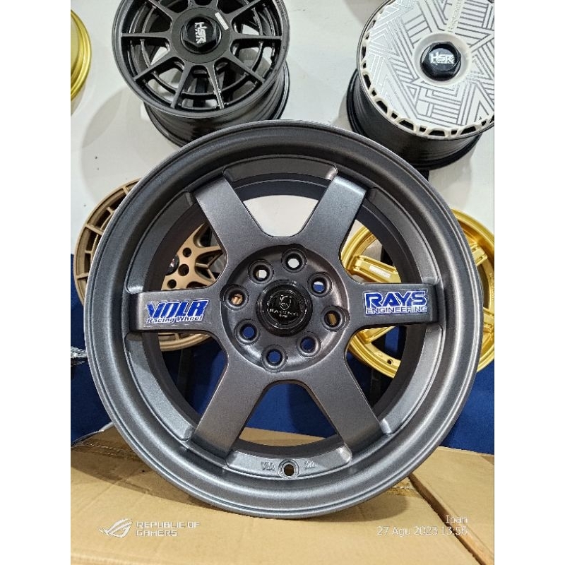 Jual Velg racing te37 rays R15 baut 4x100-114,3 Avanza Xenia Brio Vios ...