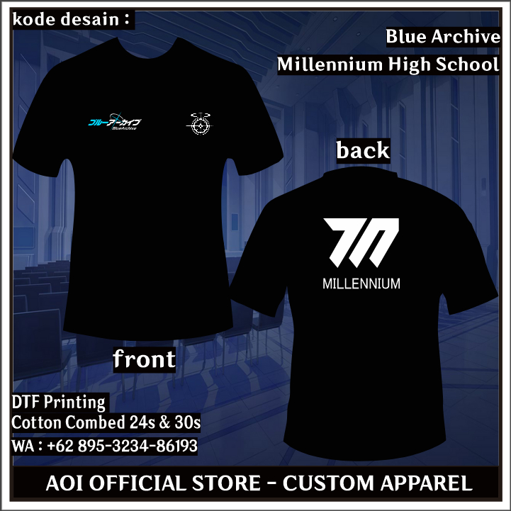 Jual Kaos Millenium Blue Archive | Shopee Indonesia