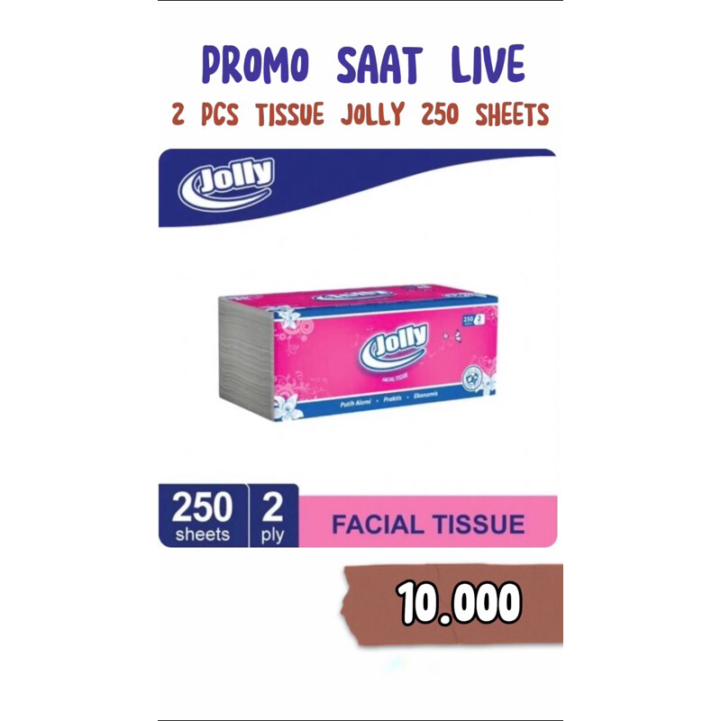 Jual Tisu Jolly 250 sheets (2 PCS) | Shopee Indonesia