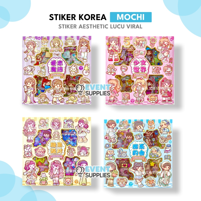 Jual Sticker Kartun Korea MOCHI / Sticker Aesthethic MOCHI Box Besar ...
