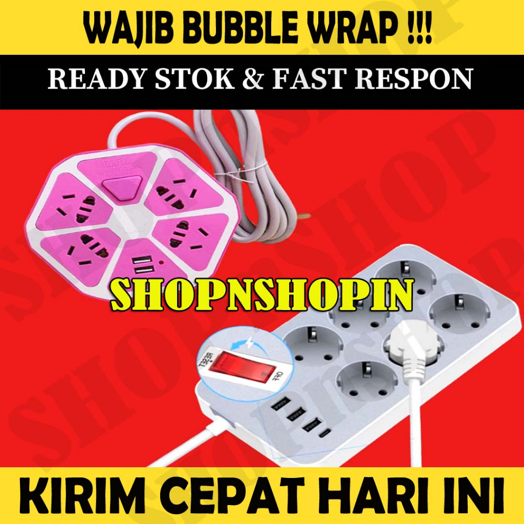 Jual Colokan Listrik USB 4 Lubang | Stop Kontak USB Hexagon | Soket Listrik | Cabangan Listrik ...