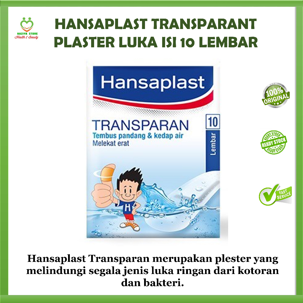 Jual HANSAPLAST Transparan isi 10 - Plester Luka Bening untuk Luka | Shopee Indonesia