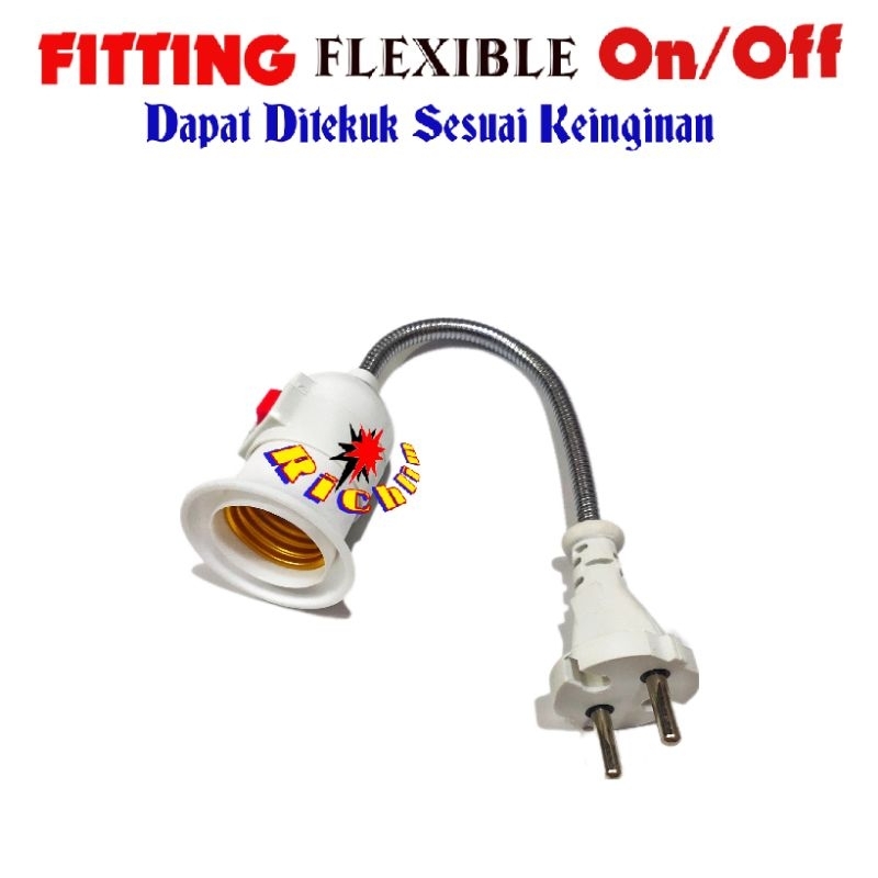 Jual Fitting Lampu Colok Flexible E27 Saklar On/Off | Shopee Indonesia