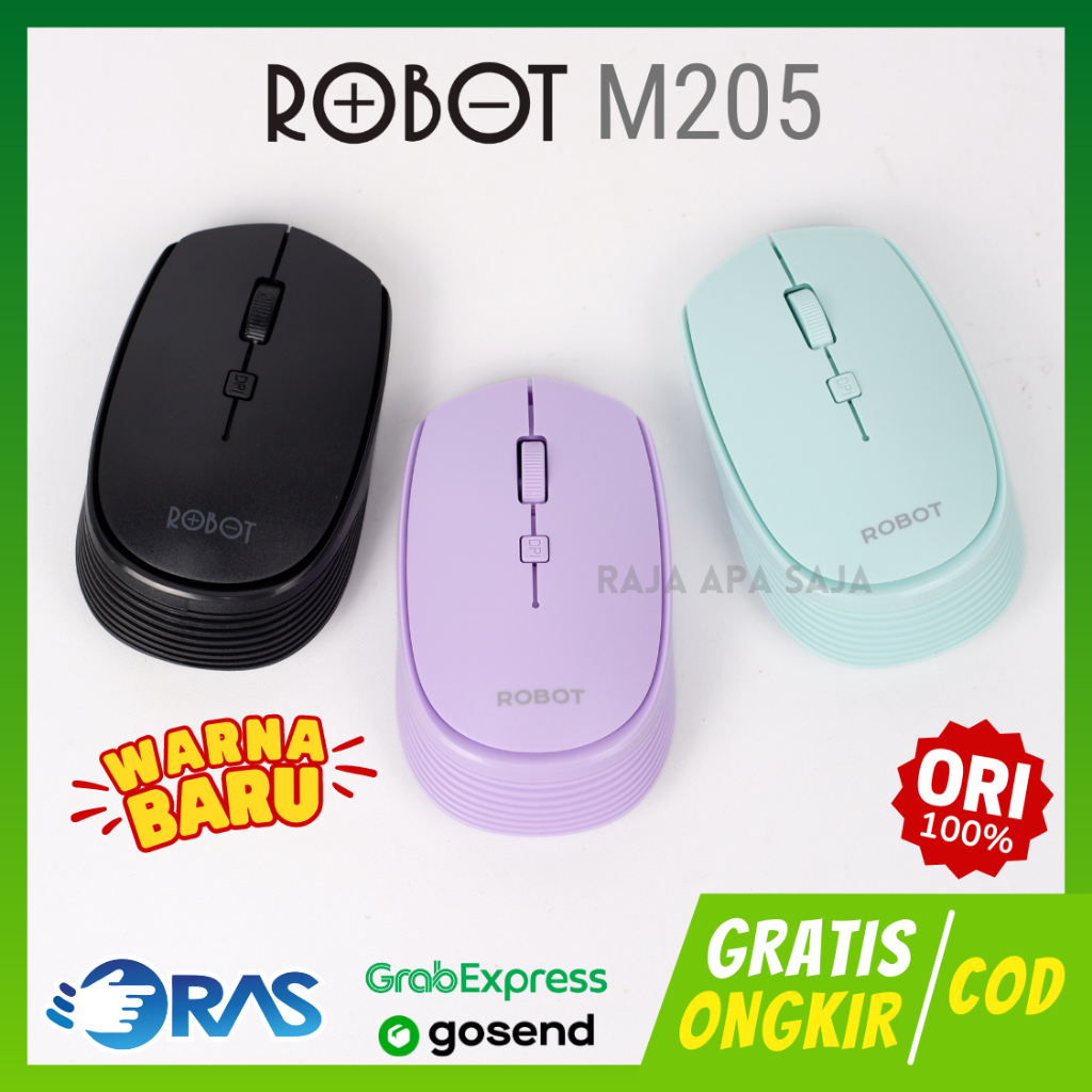 Jual MOUSE ROBOT M205 WIRELESS - Mouse Bluetooth Tanpa Kabel Mous ...