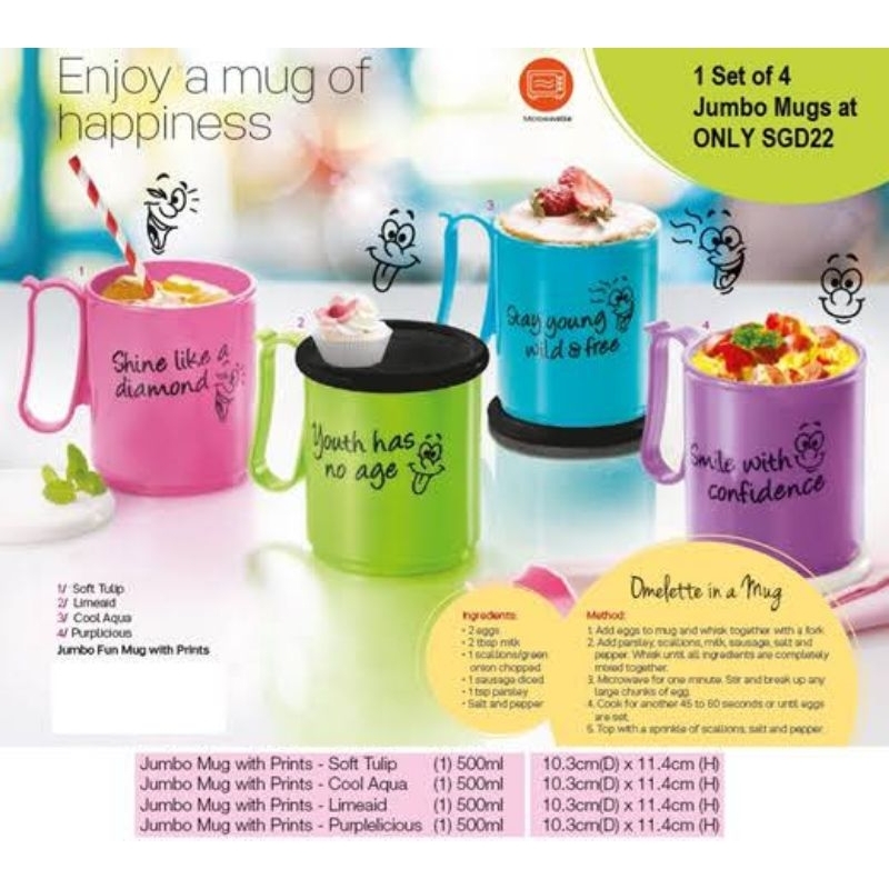 Jual Jumbo Mug Print Tupperware per Pcs | Shopee Indonesia