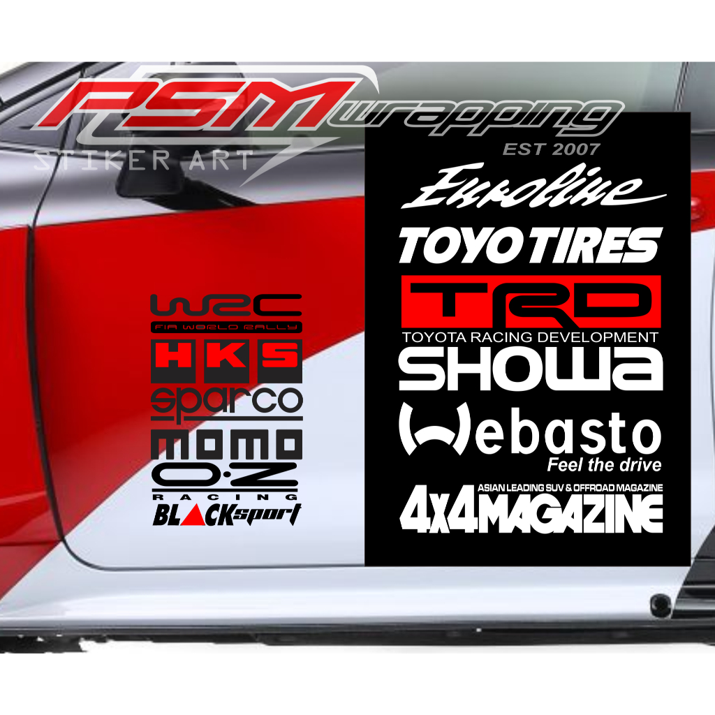 Jual STIKER MOBIL CUTTING STIKER IKLAN SPONSOR SET STICKER WRC | Shopee ...