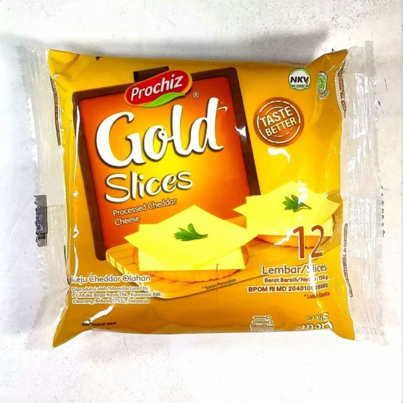 Jual Prochiz Gold Slices Cheddar 12 Lembar | Shopee Indonesia