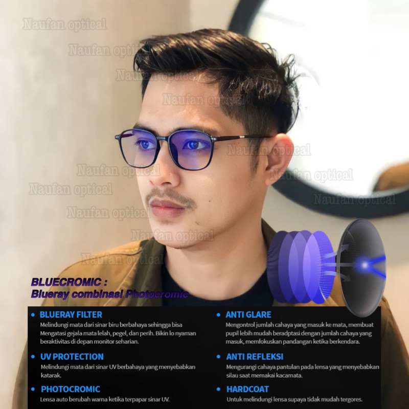 Jual NEW! KACAMATA BLUECROMIC PRO / KACAMATA PHOTOCHROMIC ANTIRADIASI ...