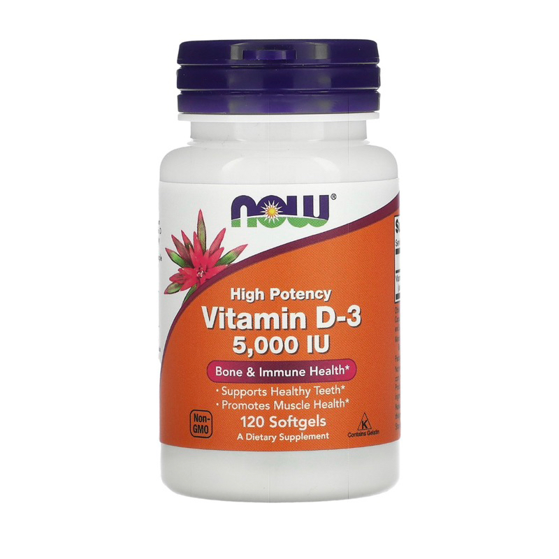 Jual Now foods high potency vitamin D3 125 mcg 5000 IU 120 240 softgels | Shopee Indonesia