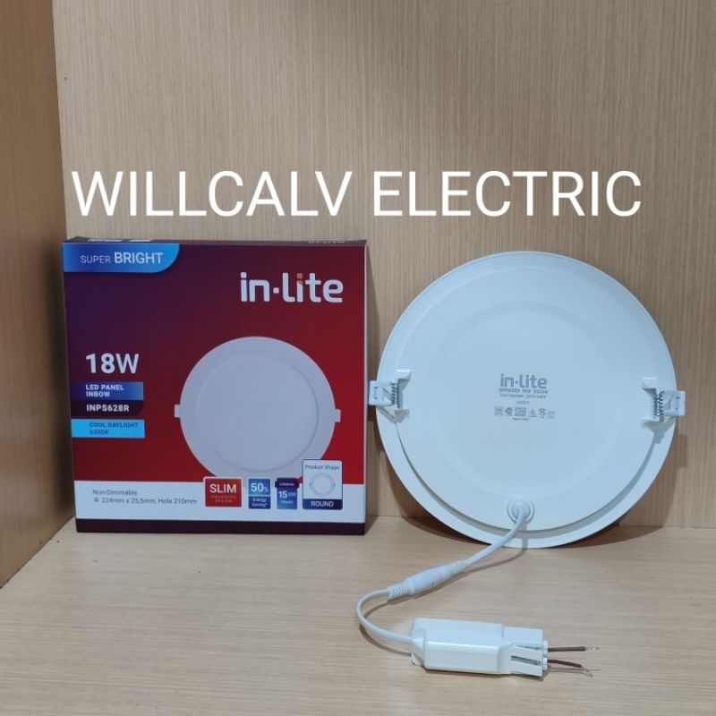 Jual Lampu Panel Inlite 18W 6500K cahaya putih / Lampu downlight led ...