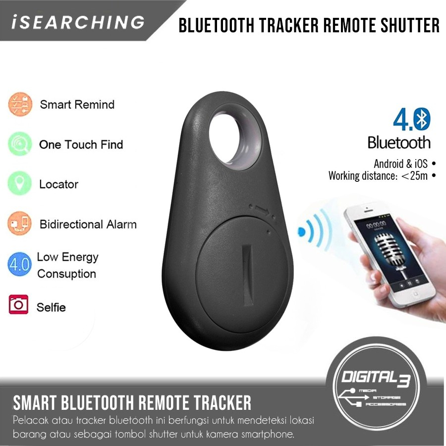 Jual iSearching Smart Bluetooth Tracker Wireless Remote Shutter HP Phone | Shopee Indonesia