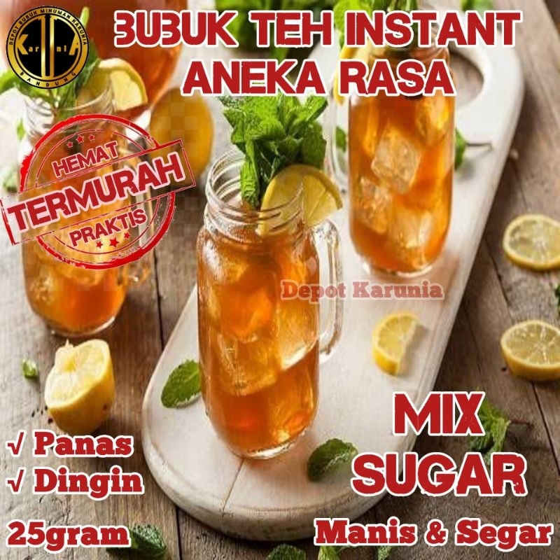 Jual Bubuk Minuman Es Teh Rasa 25gr Serbuk Minuman Teh | Shopee Indonesia