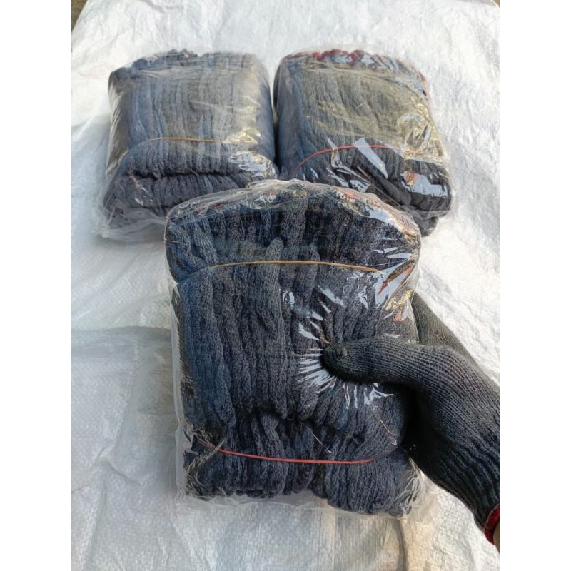 Jual Benang 4 Isi 1 Lusin 24 pcs 12 pasang/ sarung tangan kerja benang ...
