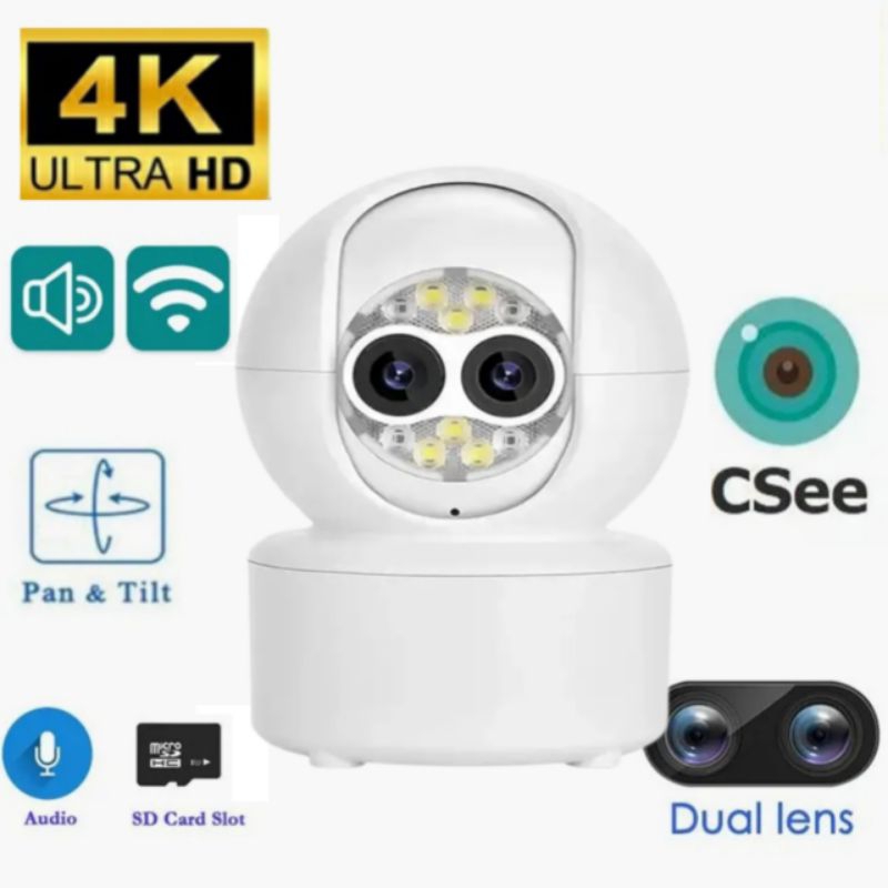 Jual ICSEE IP CAM PTZ DUAL LENS AUTO TRACKING IP CAMERA PTZ | Shopee ...
