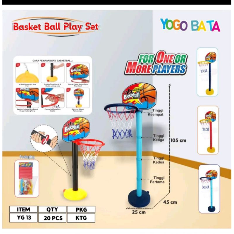 Jual Mainan Anak Ring Basket / Basketball / Tiang Bola Basket | Shopee ...