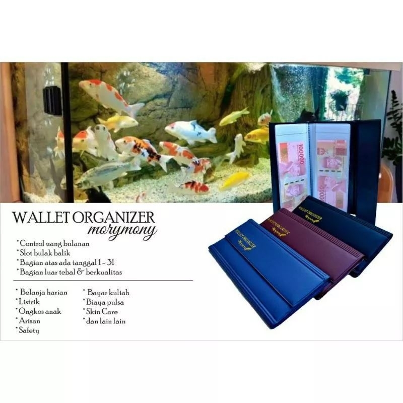 Jual dompet disiplin mengatur keuangan bulanan wallet organizer dompet ...