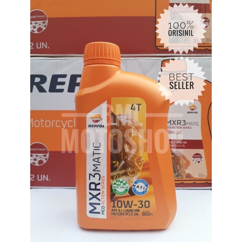 Jual Oli Motor Matic Repsol MXR3 10W-30 800ml Orisinil Oli Matic ...