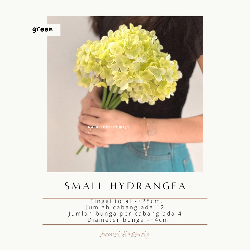 Jual small Hydrangeas Artificial 1 Tangkai Bunga Plastik Buatan Hiasan ...