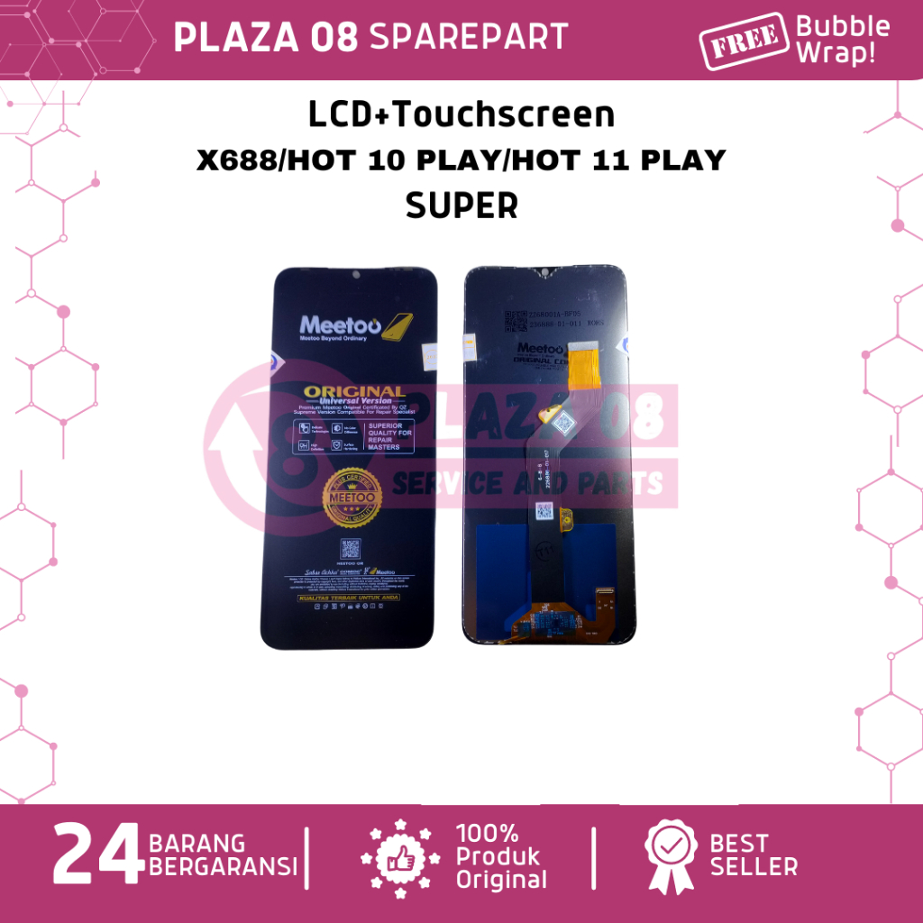 Jual LCD + Touchscreen INFINIX X688/HOT 10 PLAY/HOT 11 PLAY BLACK ...