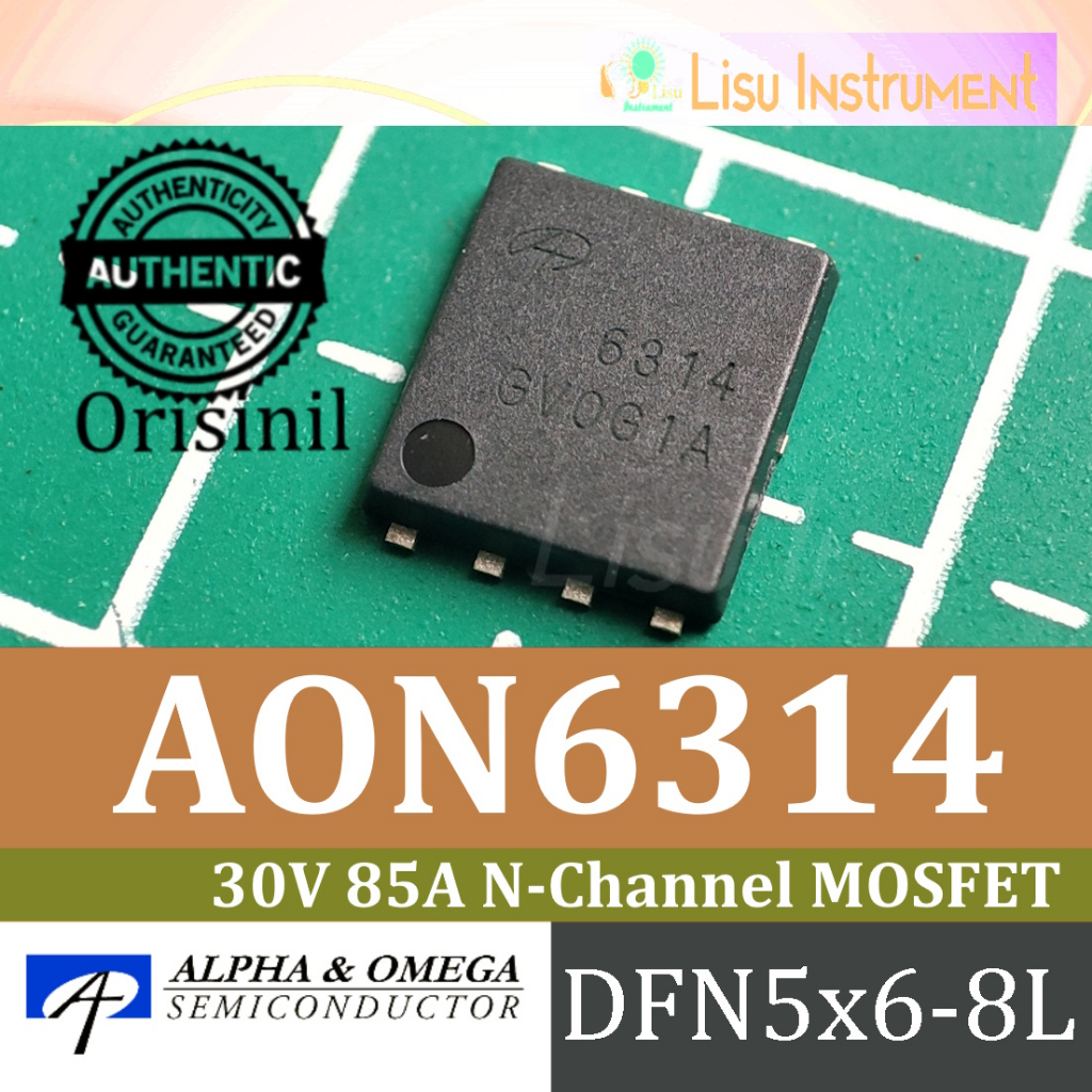 Jual AON6314 30V 85A N-Channel MOSFET DFN5X6 6314 Alpha & Omega Semiconductor ORIGINAL | Shopee ...