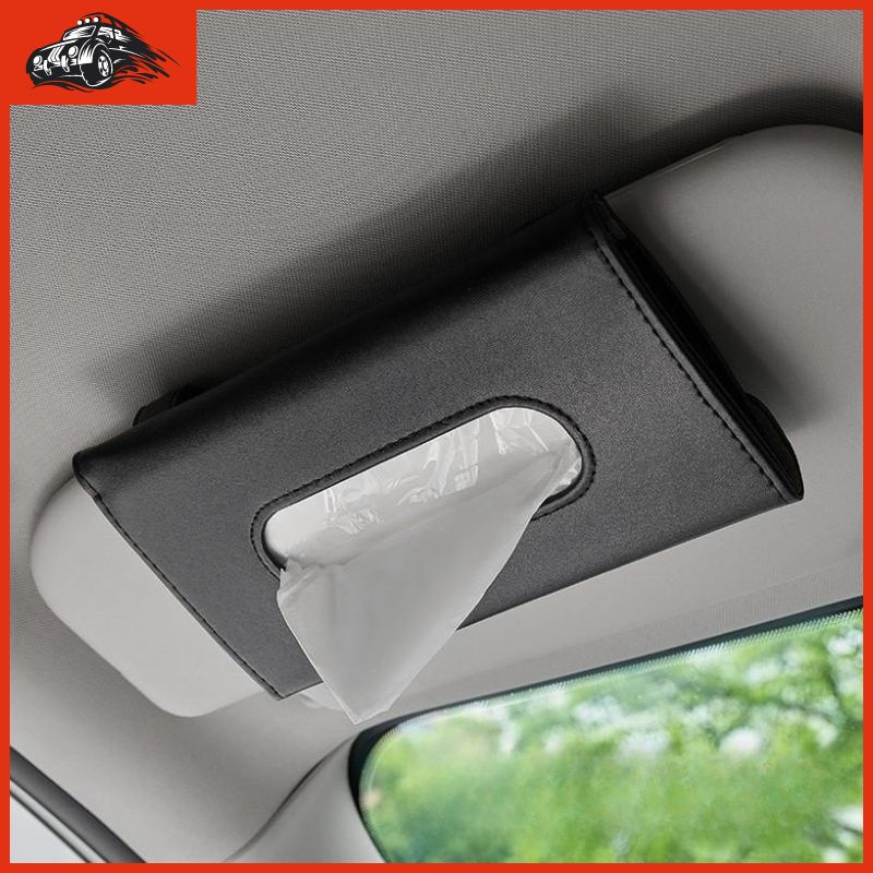 Jual PU Leather Tempat Tissue Mobil Gantung Sun Visor Tissue Organizer ...