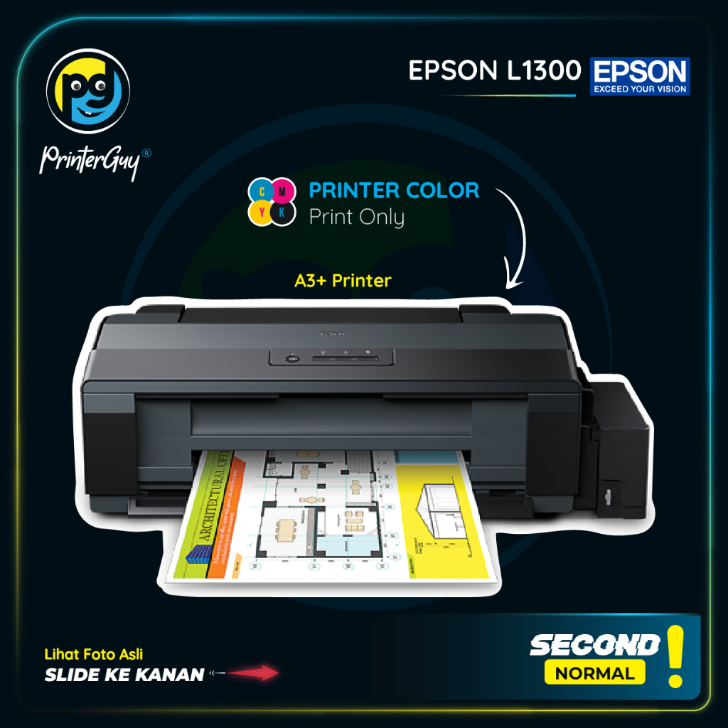 Jual Printer Warna A3 EPSON L1300 Printer Foto 5 warna tinta | Shopee Indonesia