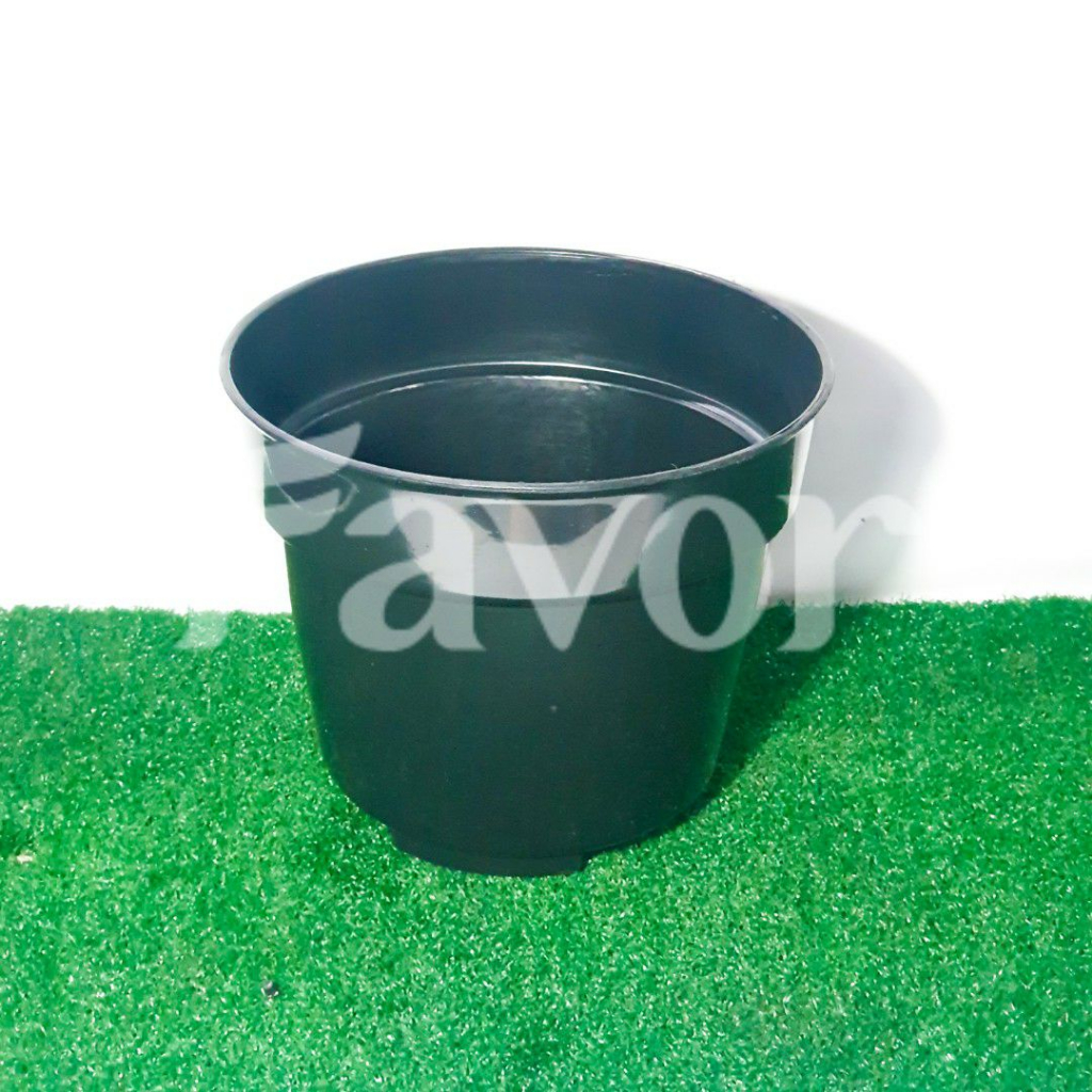 Jual Pot Bunga PL Polos Ukuran 40 GBL HITAM | Shopee Indonesia