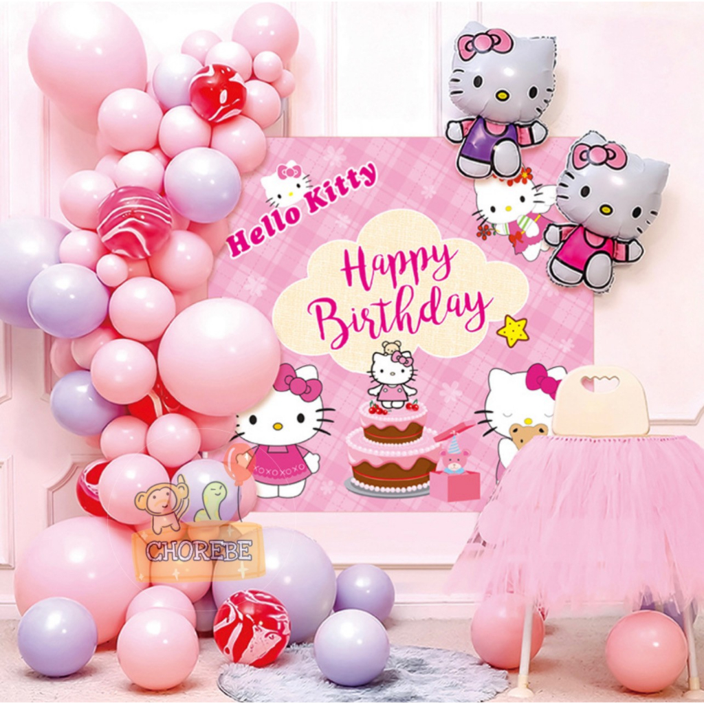 Jual Paket Dekorasi Balon Ulang Tahun / Happy Birthday Tema Kucing ...