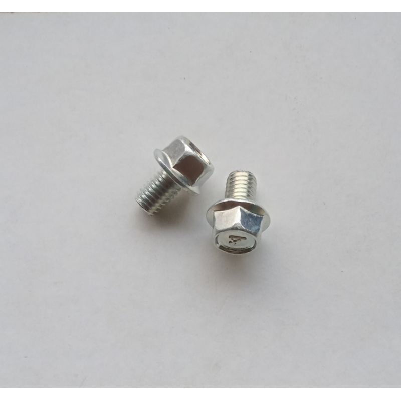 Jual Baut flange bolt M8 / Baut flange bolt 12x12 konci 12 / Baut oli ...
