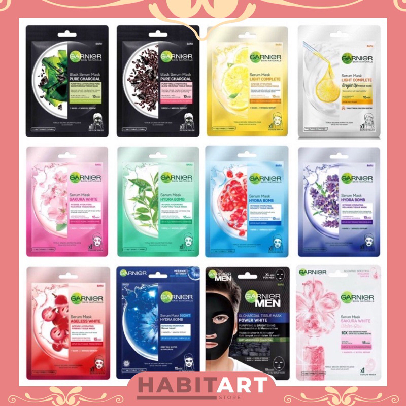 Jual Garnier Serum Sheet Mask | Masker Wajah | Shopee Indonesia