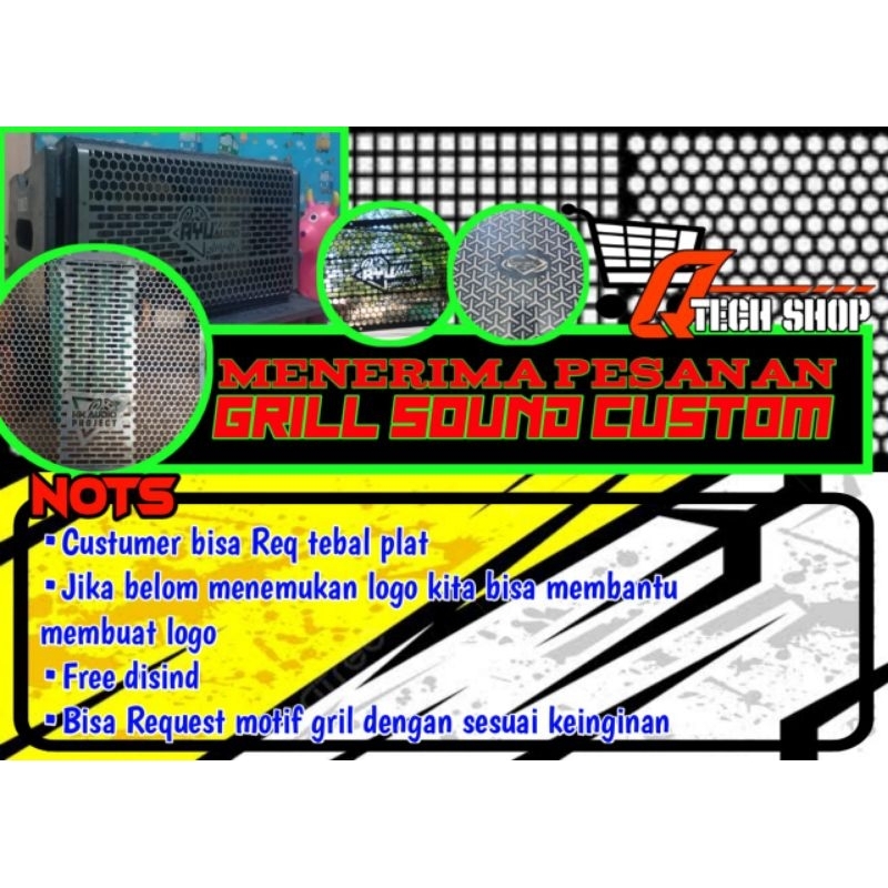 Jual grill sound system custom ukuran 43cm x 27.5cm | Shopee Indonesia
