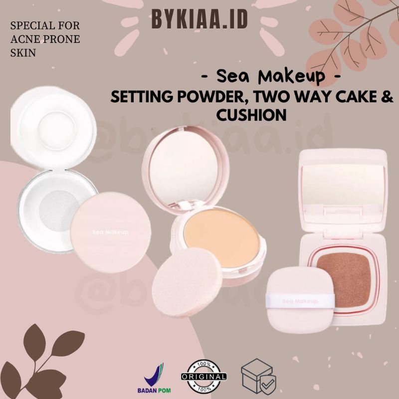 Jual Sea Makeup Acne Cover & Smooth Two Way Cake, Fix and Flawless Acne Cover Cushion Full, Acne ...