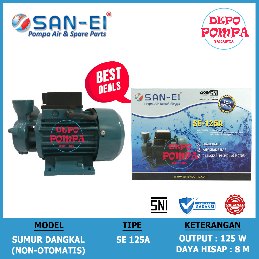 Jual Pompa Air SUMUR DANGKAL SAN EI 125 | Shopee Indonesia
