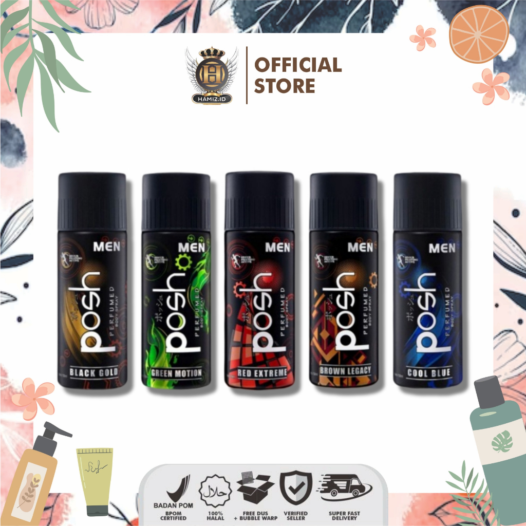 Jual Posh Men Perfumed Body Spray - Parfum Pria 150 ml | Shopee Indonesia