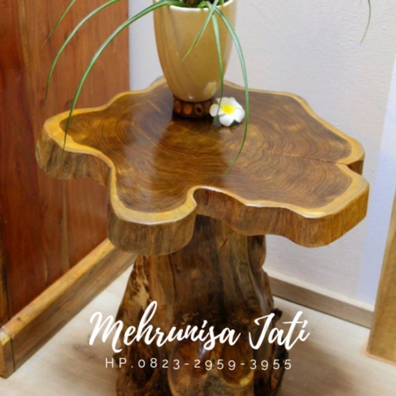 Jual meja akar jati/meja samping/meja akar/meja akar murah/meja ...