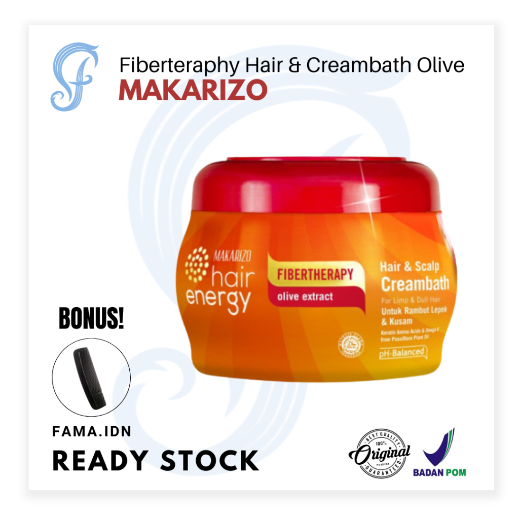 Jual Makarizo Hair Energy Fibertherapy Hair & Scalp Creambath Olive ...