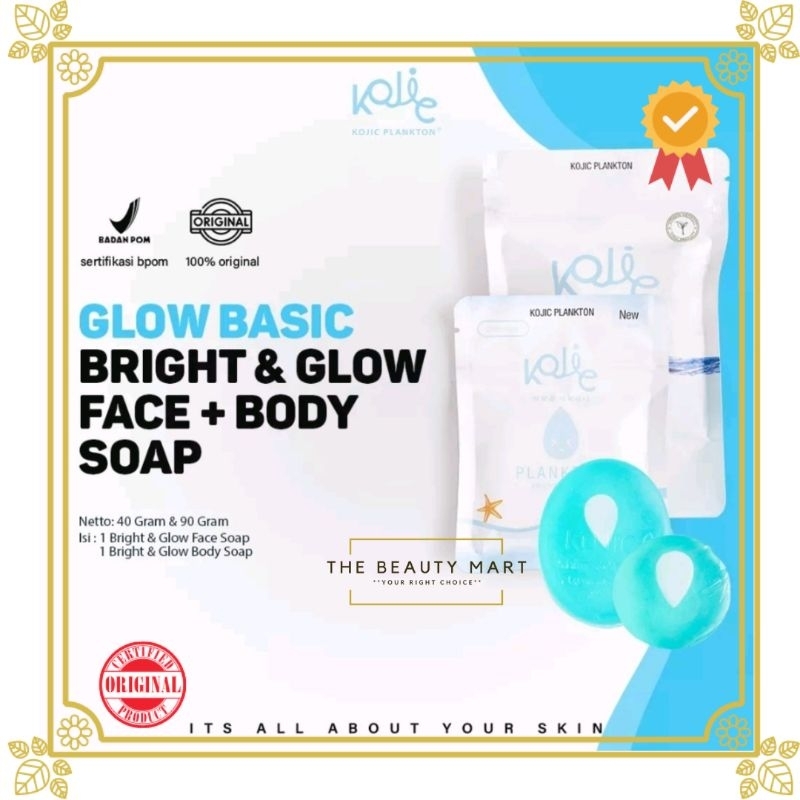 Jual Kojic Bright & Glow Soap Kojic Plankton 90gr | 40gr | Shopee Indonesia