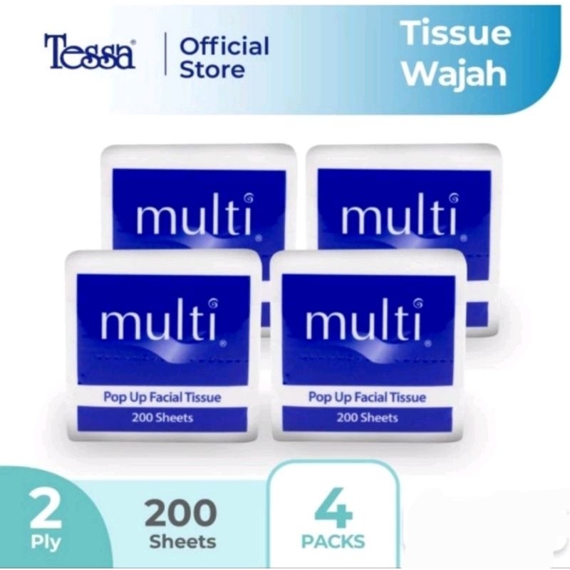 Jual Tissue Multi Pop Up 200 sheet (1 PAX ISI 4 pcs) | Shopee Indonesia